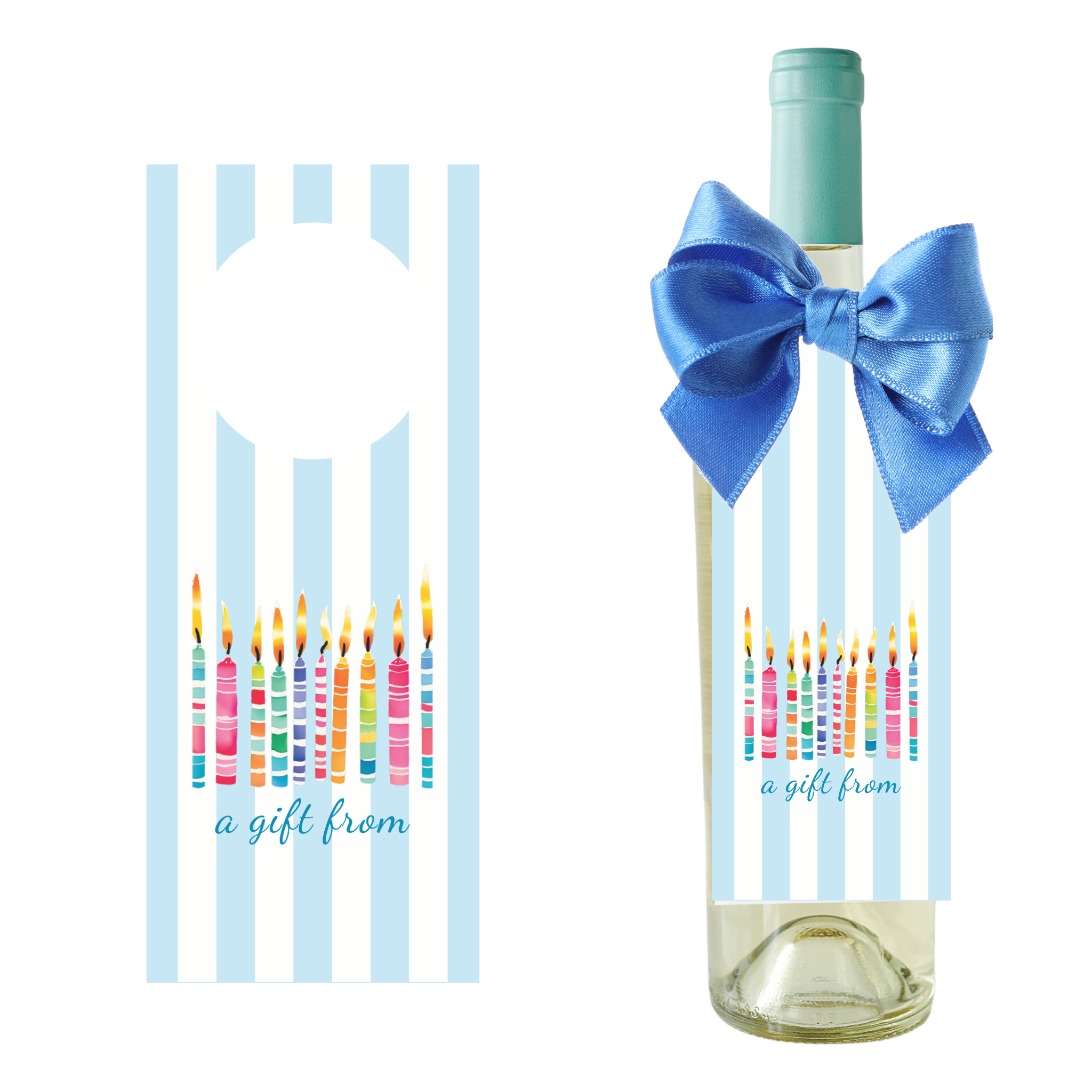 Make a WIsh Birthday Wine Bottle Gift Tag | Birthday Hostess Gift