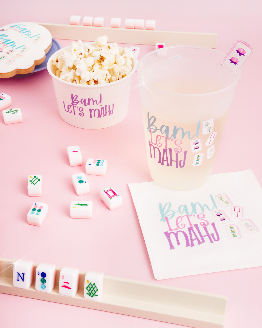 Mahjong Cocktail Napkins, Cups and Accessories | Busy Bee Gift