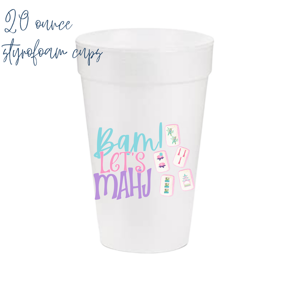 Bam Let's Mahj Collection | Mahjong Stationery, Napkins, Cups, & More!