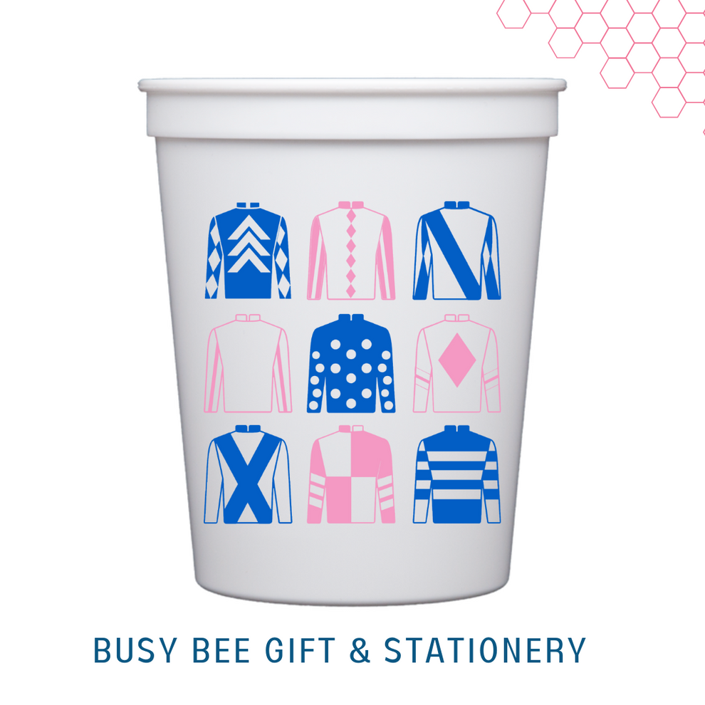 Derby Jockey Silk Stadium Cups | Set of 8
